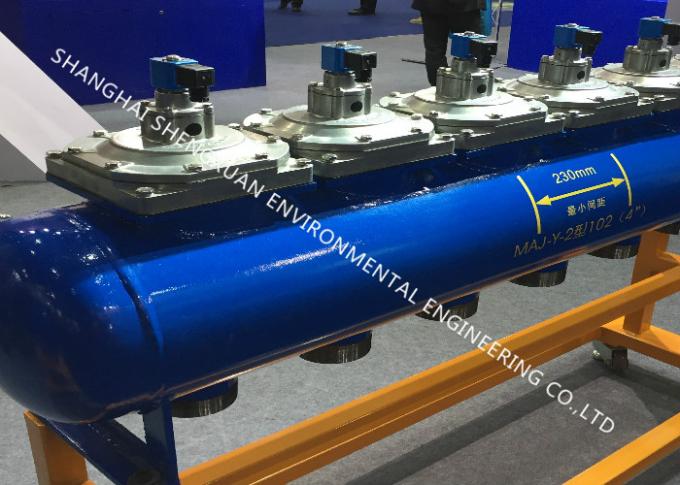 Dry GCP filter unit Compressed Air Storage Tank Mounting Pulse Jet Valves